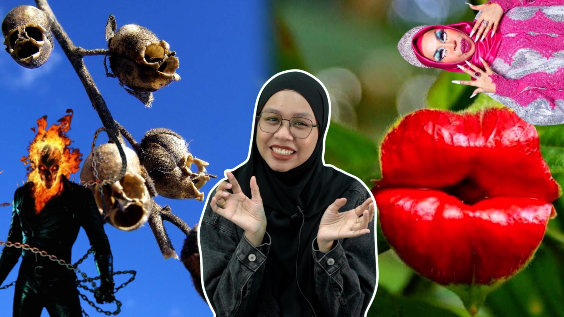 4 Bunga Bentuk Tengkorak dan Bibir – ML Studios